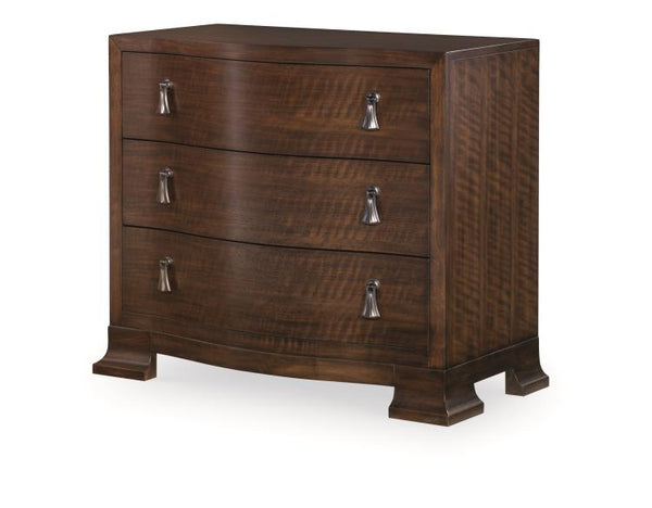 Frasier Serpentine Nightstand - Brunette – Kings Fine Art & Decor